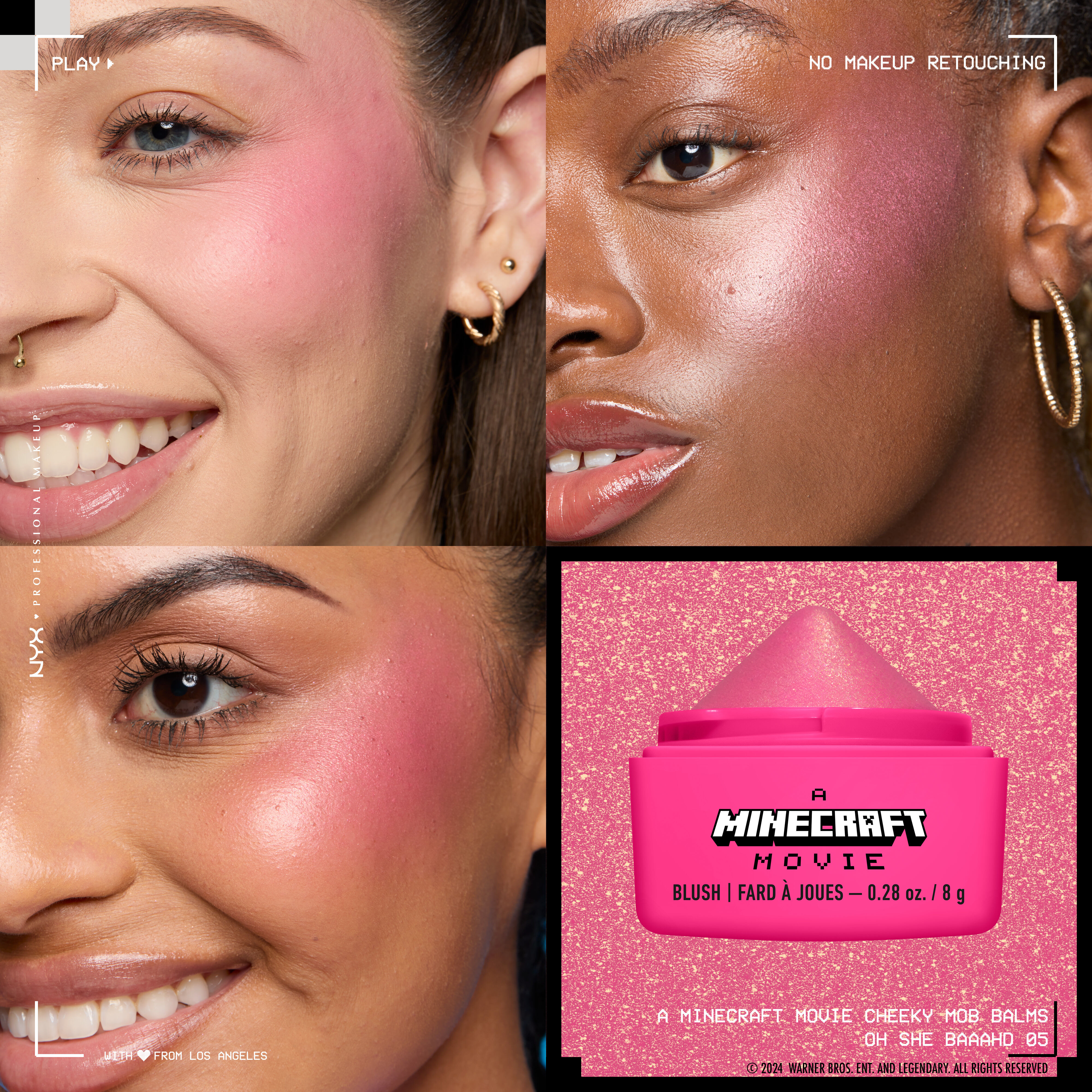 A MINECRAFT MOVIE Cheeky Mob Balms | NYX Professional Makeup