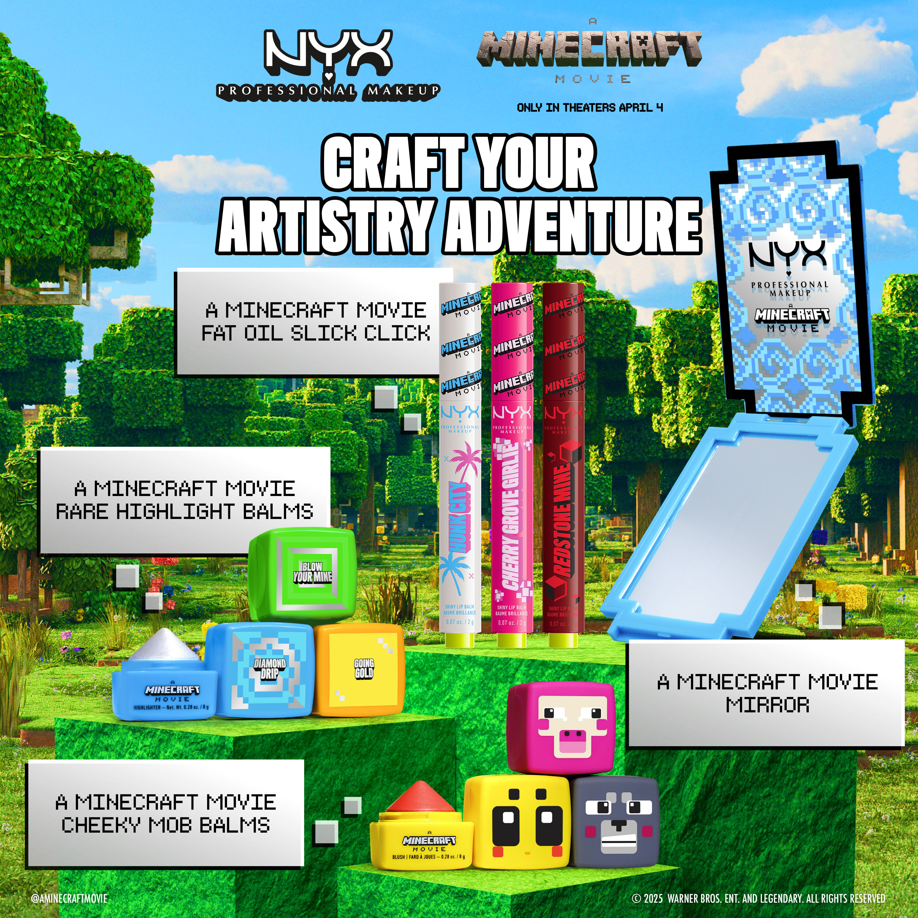 A MINECRAFT MOVIE Fat Oil Slick Click | NYX Cosmetics