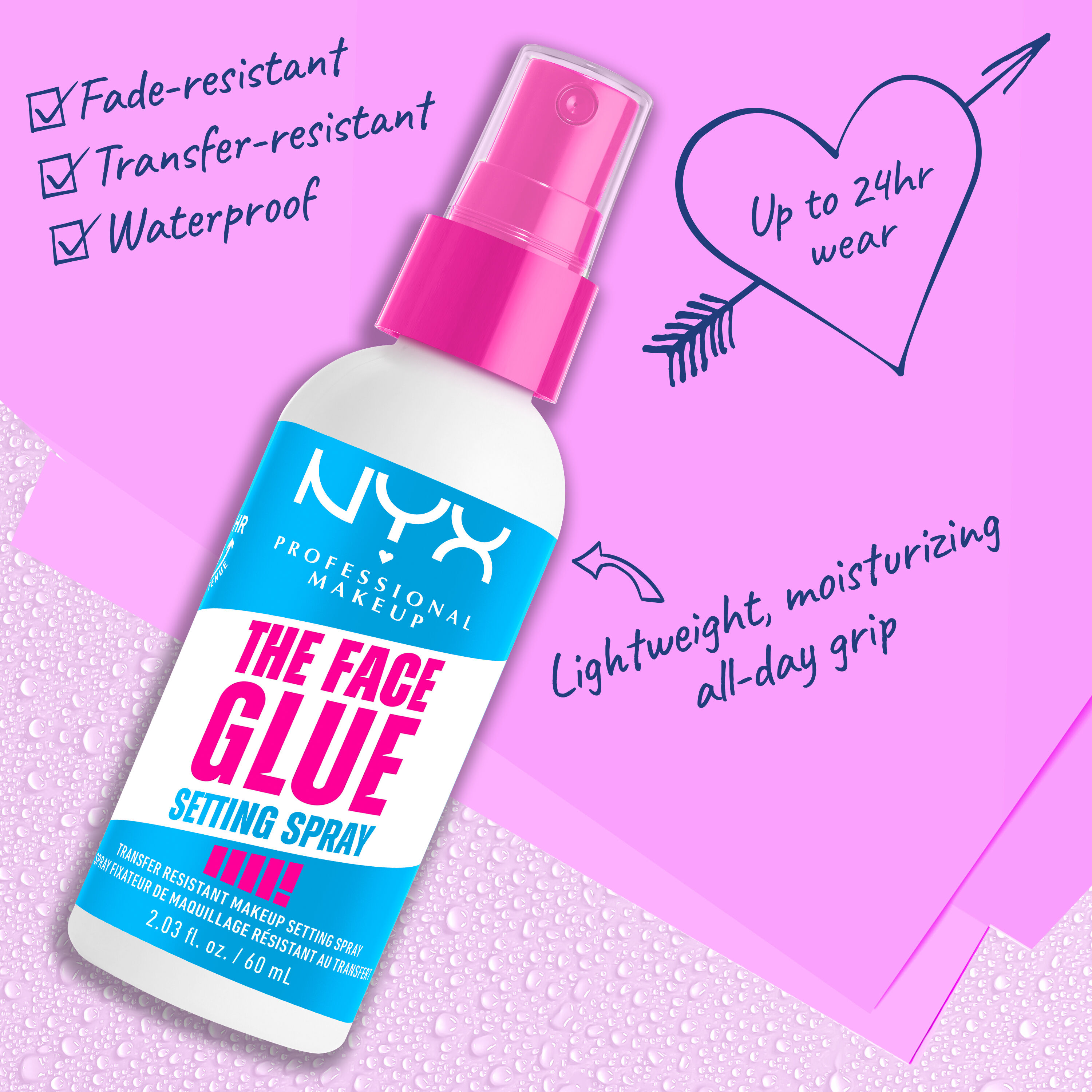 The Vegan Face Glue Setting Spray | NYX Professional Makeup