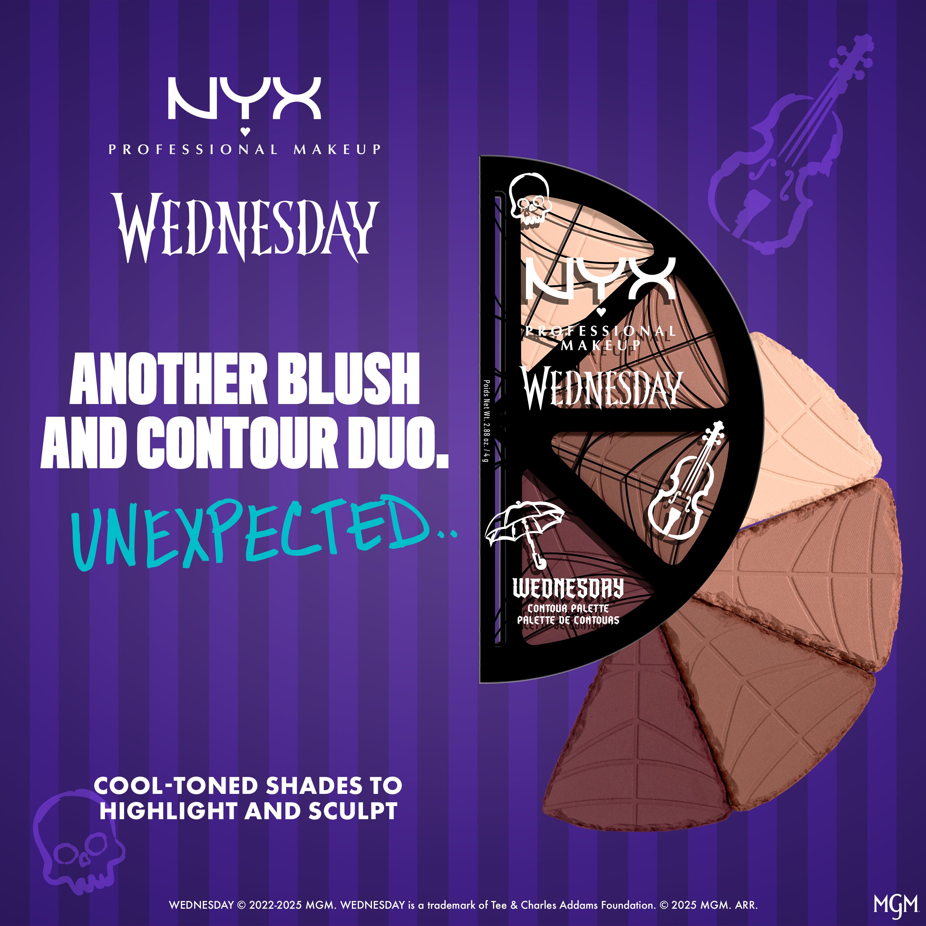 Wednesday Stained Glass Contour Palette | NYX Cosmetics
