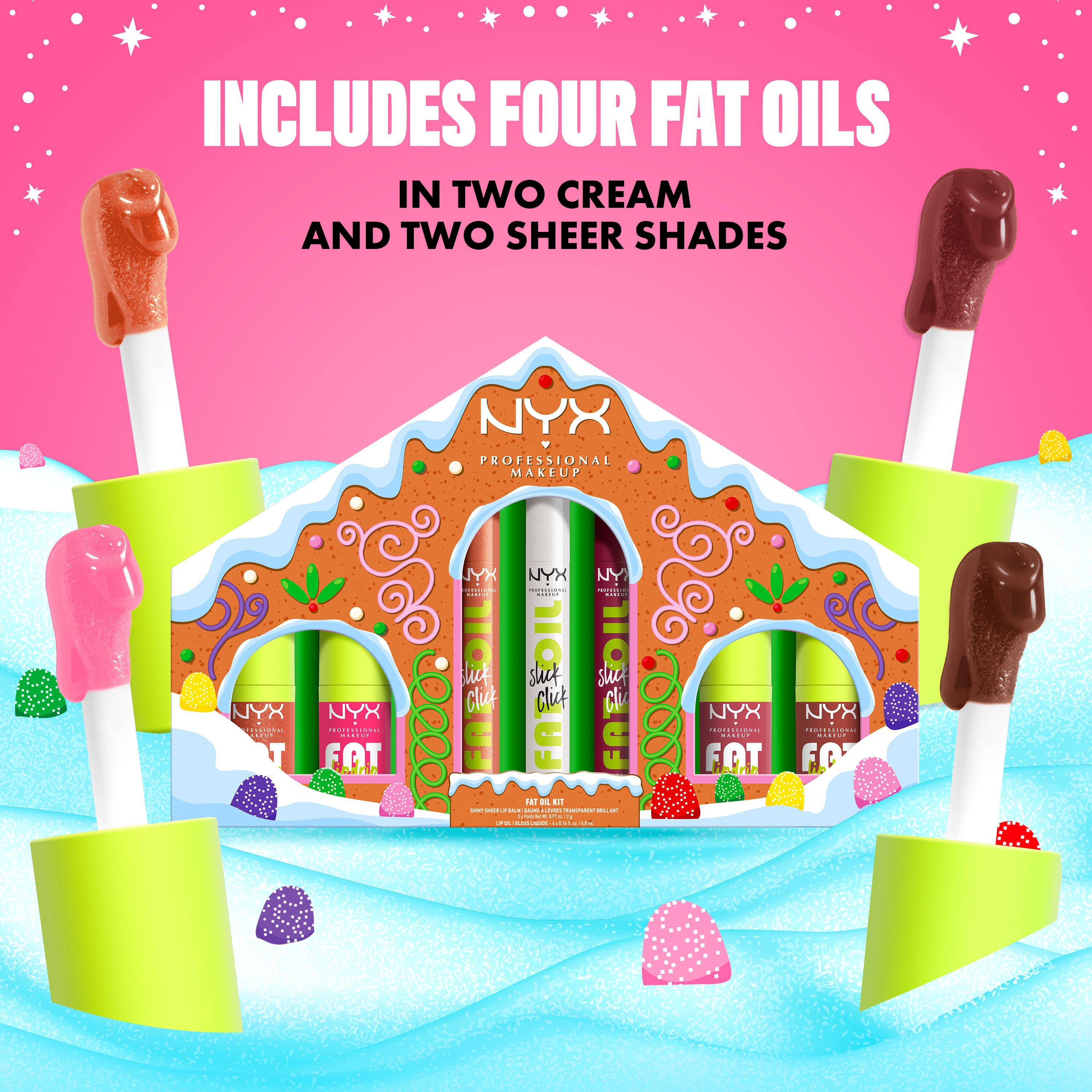 Fat Oil Gingerbread House Holiday Lip Kit | NYX Cosmetics