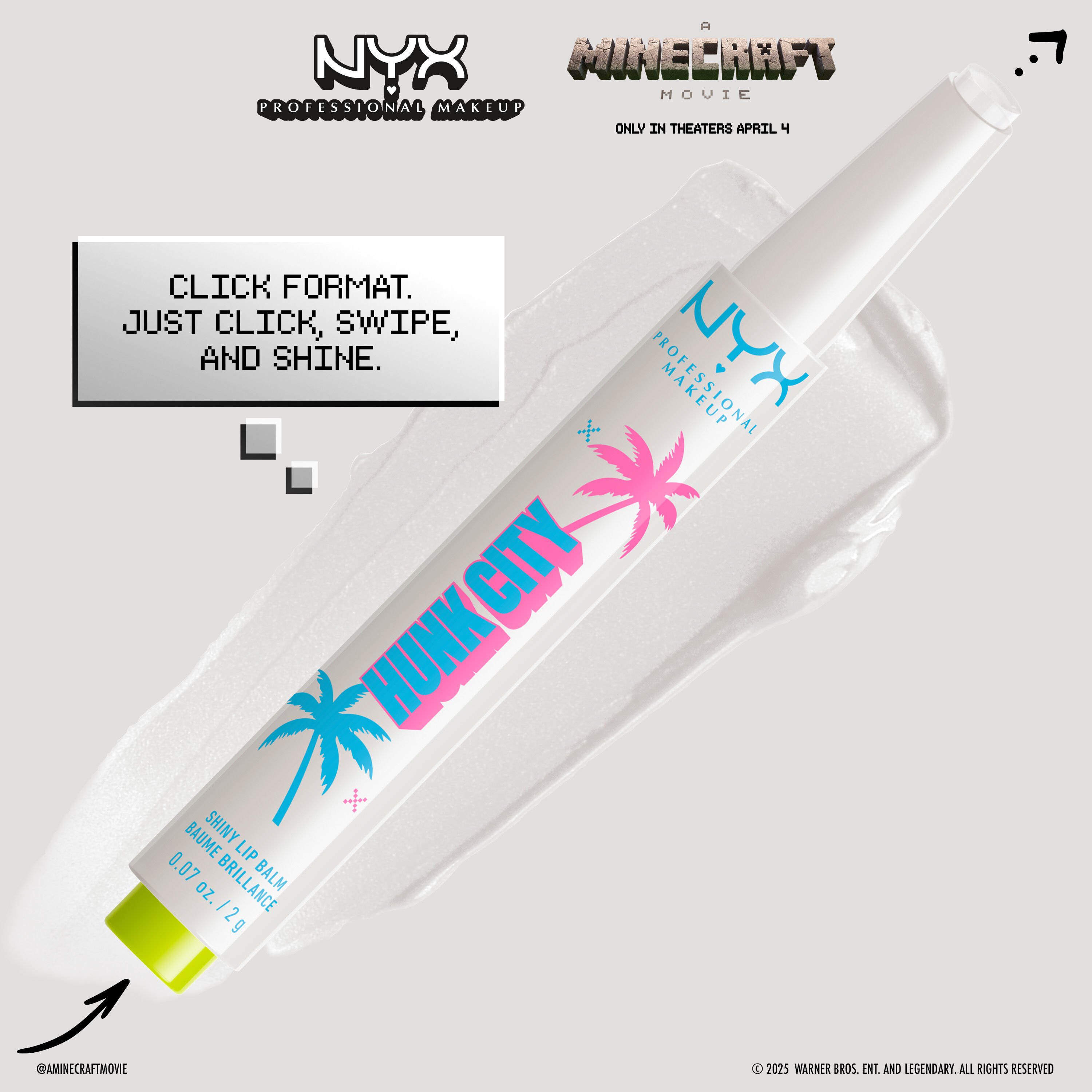 A MINECRAFT MOVIE Fat Oil Slick Click | NYX Cosmetics