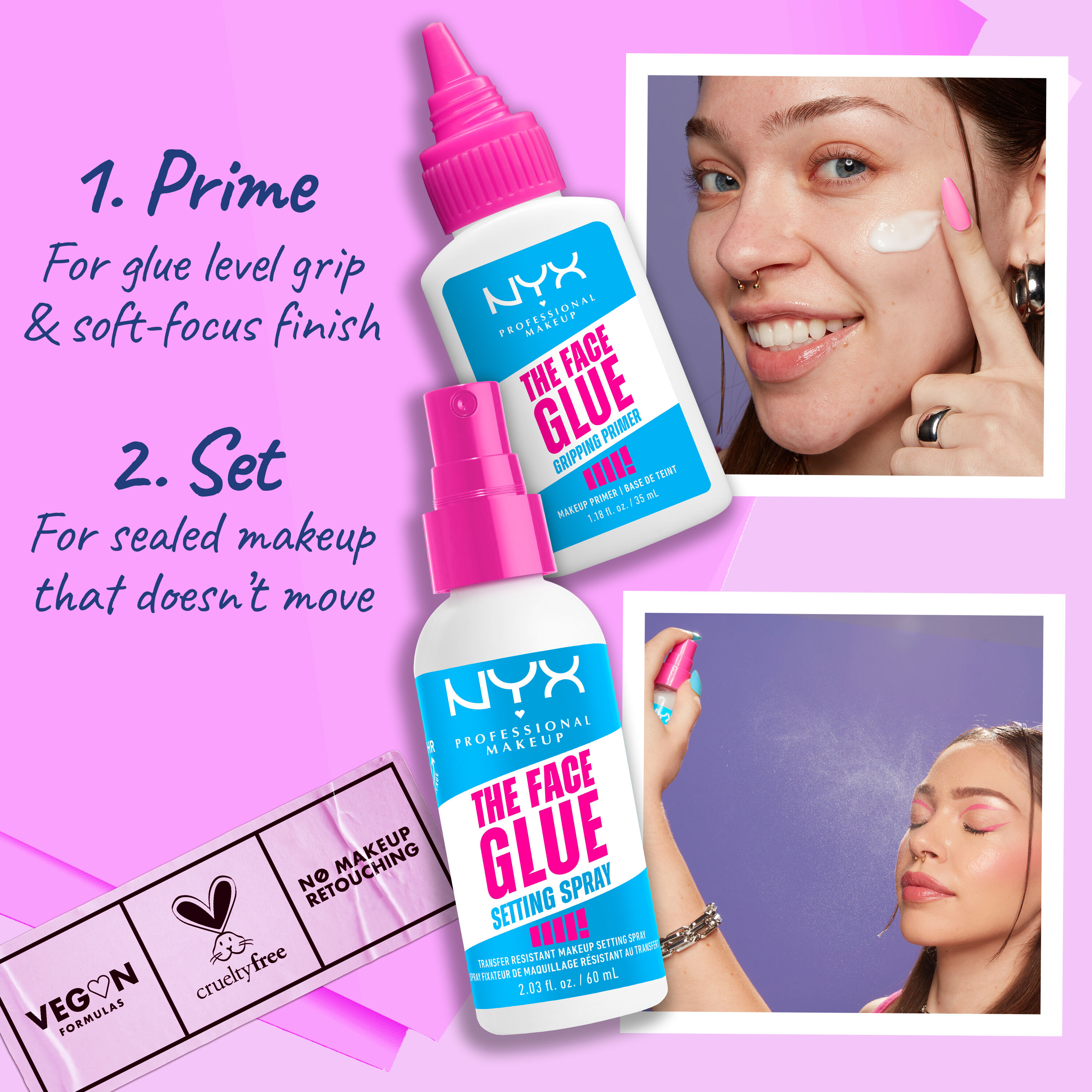 The Vegan Face Glue Setting Spray | NYX Professional Makeup
